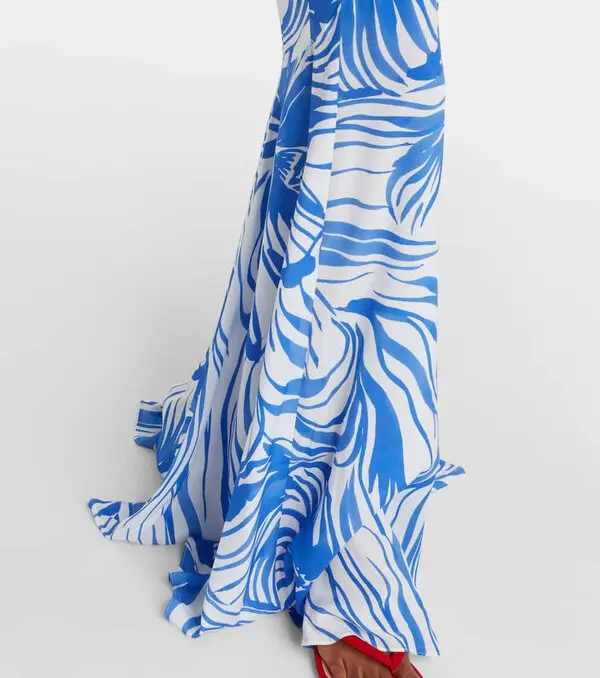 ALEXANDRA MIRO Isla Scarf-detail Printed Gown