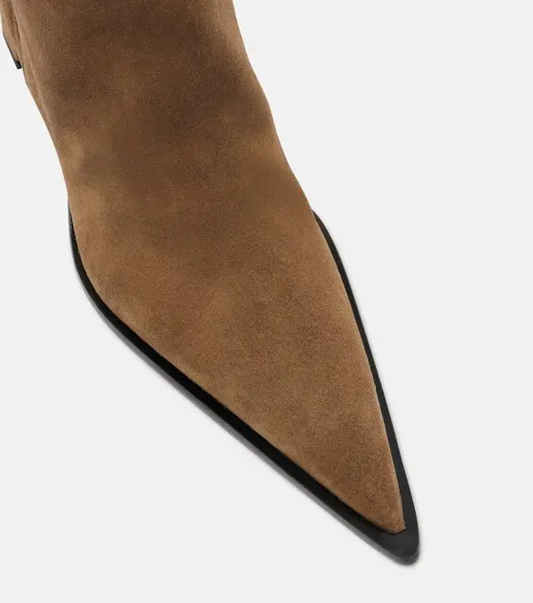 Coperni Cowboy Knee-high Suede Boots - Brown