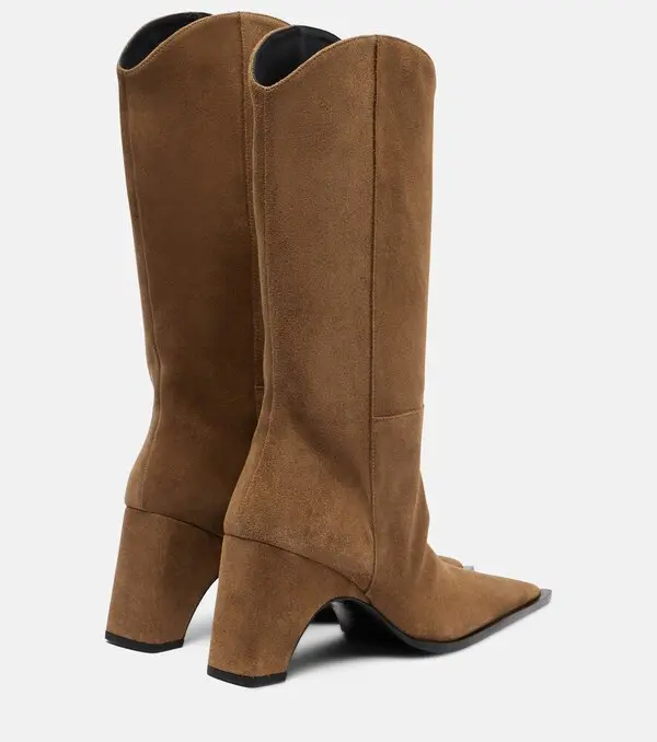 Coperni Cowboy Knee-high Suede Boots - Brown