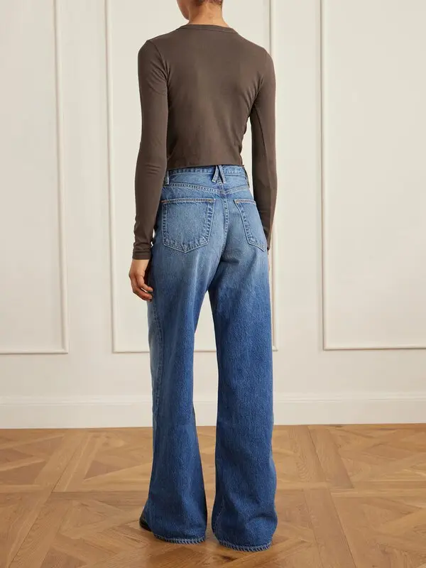 SLVRLAKE Cropped Cotton-jersey T-shirt