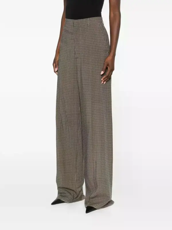 Balenciaga Checked Trousers - Neutrals