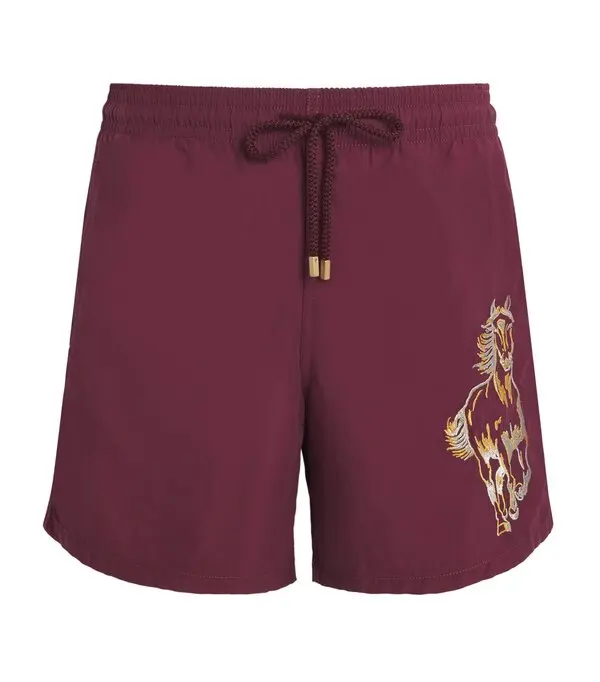 Vilebrequin Motu Embroidered Swim Shorts - Red