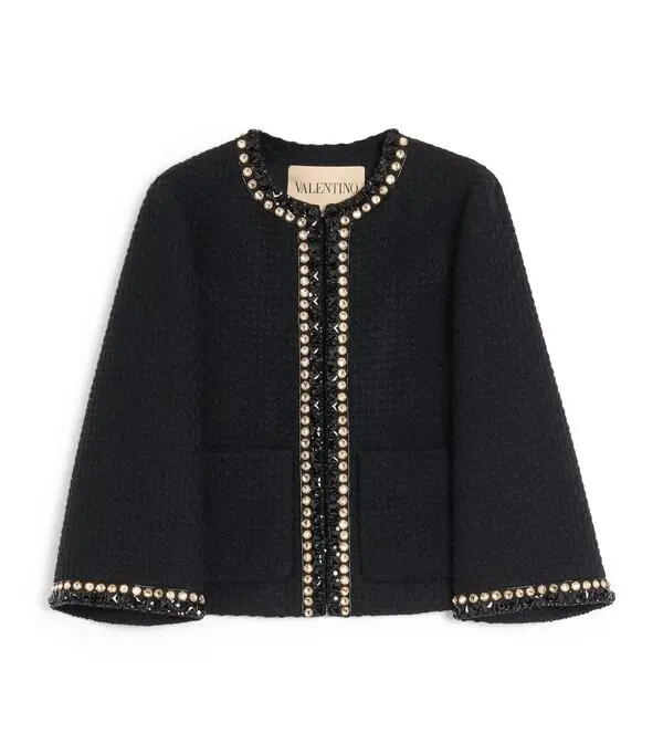Valentino Garavani Wool-blend Embellished Blazer