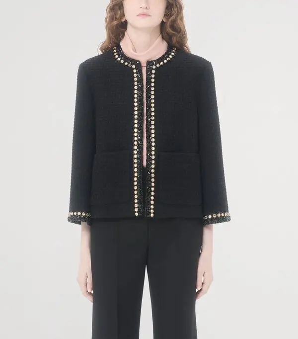 Valentino Garavani Wool-blend Embellished Blazer