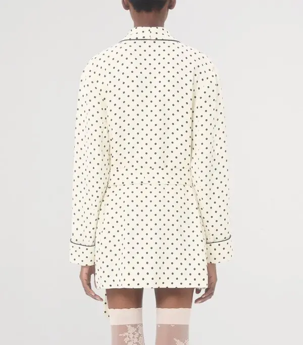 Valentino Garavani Embroidered Polka Dot Robe