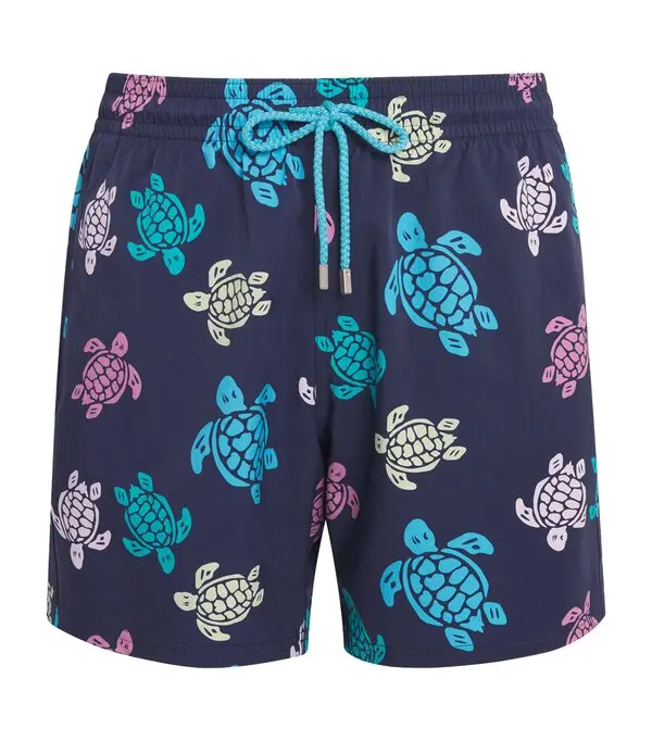 Vilebrequin Turtle Print Moorise Swim Shorts - Blue