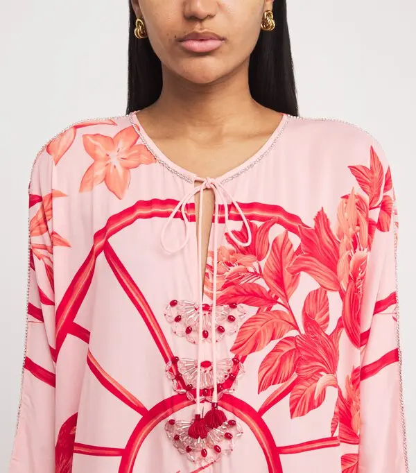Verandah Studded Batwing Maxi Kaftan Dress