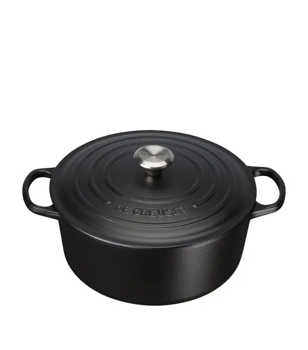 LE CREUSET Cast Iron Round Casserole Dish - Black