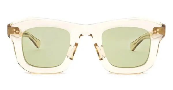 MAX PITTION Sunglasses With Green Lens - Tortoise
