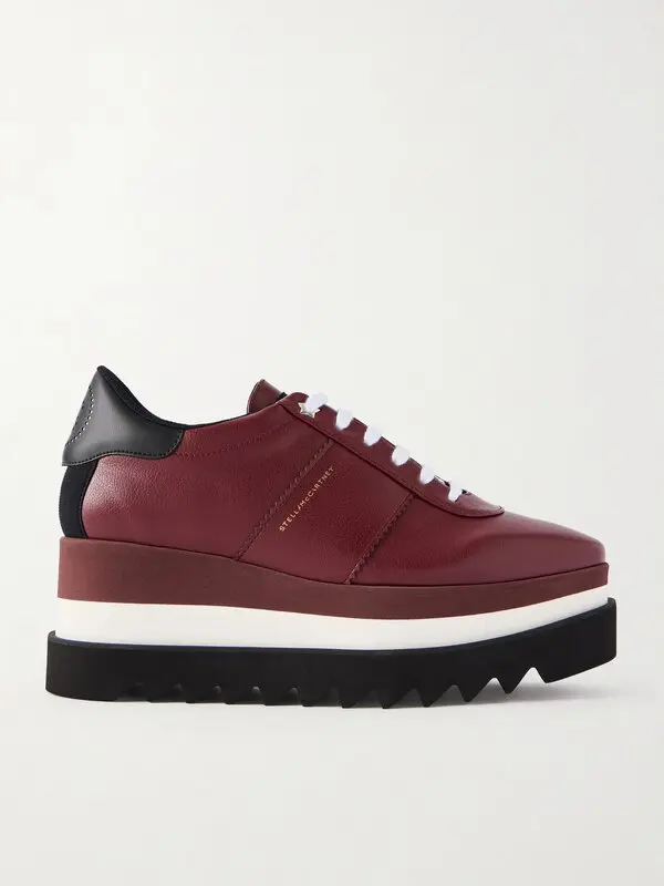 Stella McCartney Sneak-elyse Platform Sneakers - Burgundy