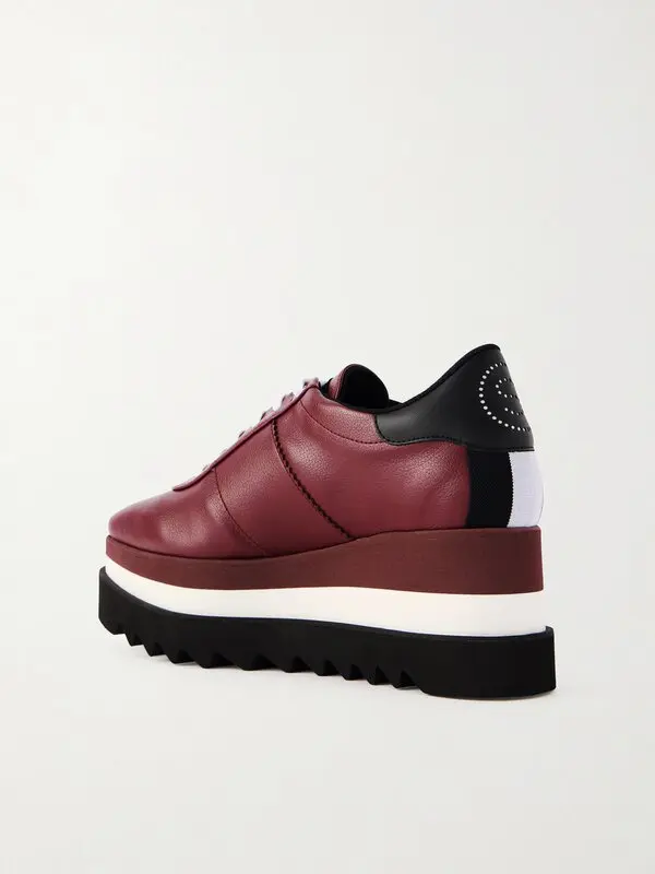 Stella McCartney Sneak-elyse Platform Sneakers - Burgundy