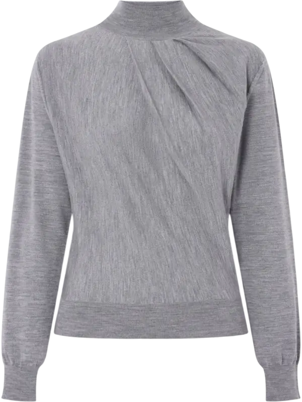 Givenchy Draped Wool-blend Turtleneck Sweater - Gray