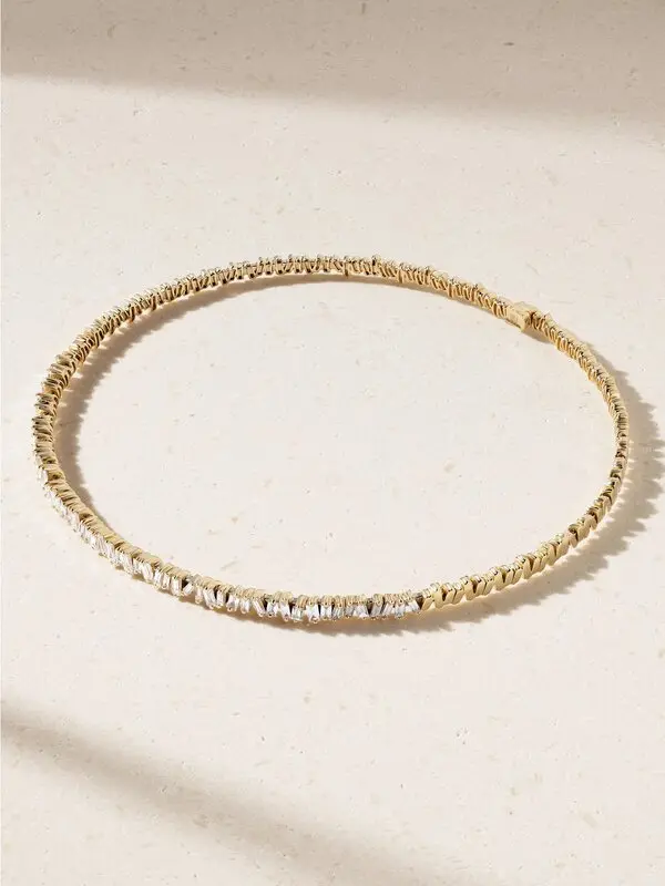 SUZANNE KALAN 18-karat Diamond Fireworks Choker - Gold