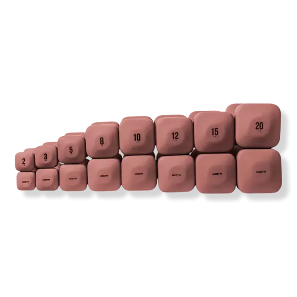 WeGym Safegrip Dumbbells Full Set - Rose