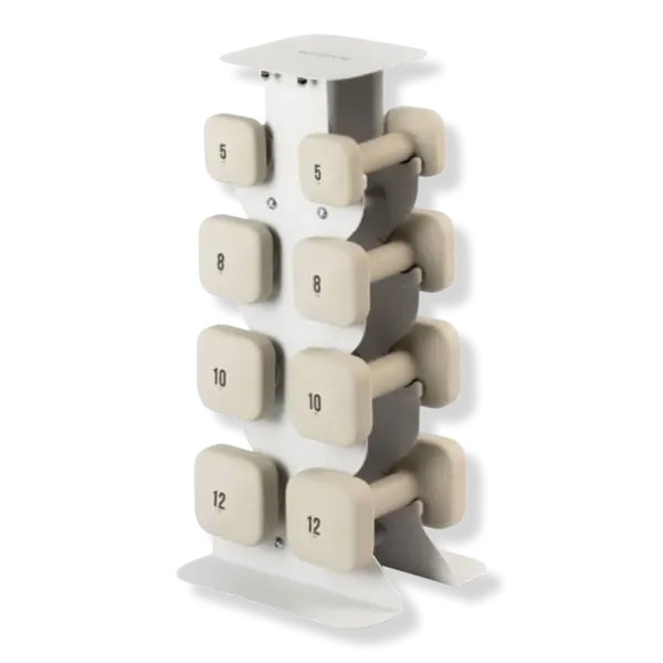 WeGym Safegrip Dumbbells Middle Set With Light Rack - Sandstone