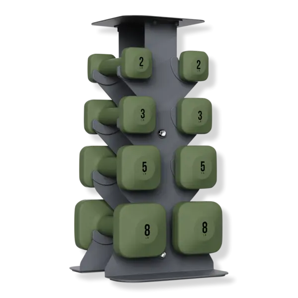 WEGYM Safegrip Dumbbells Lower Set With Dark Rack - Forest