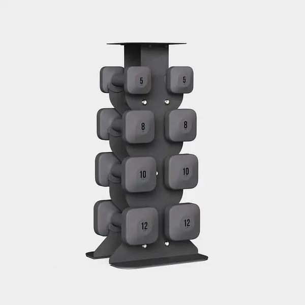 WEGYM Safegrip Dumbbells Middle Set With Dark Rack - Slate
