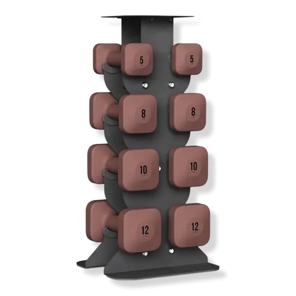 WEGYM Safegrip Dumbbells Middle Set With Dark Rack - Rose