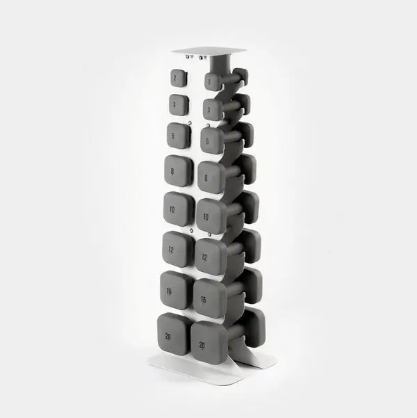 WEGYM Safegrip Dumbbells Full Set With Light Rack - Slate