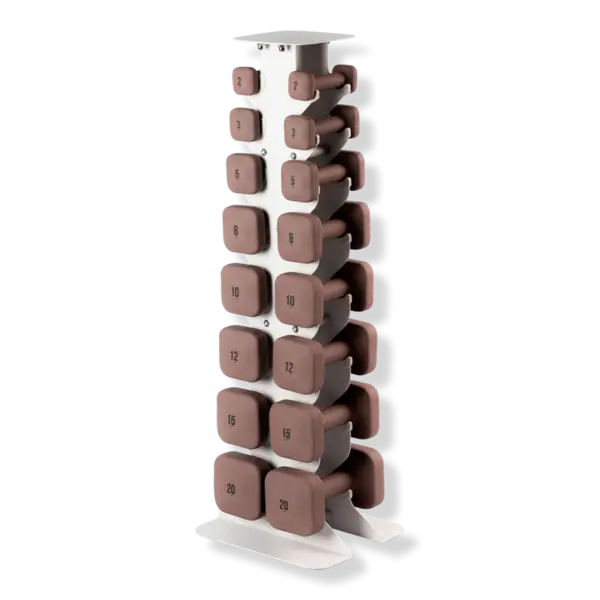 WEGYM Safegrip Dumbbells Full Set With Light Rack - Rose