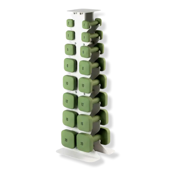 WeGym Safegrip Dumbbells Full Set With Light Rack