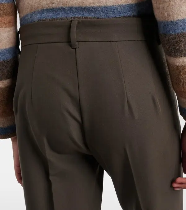 Max Mara Fatina Cropped Straight Pants - Green