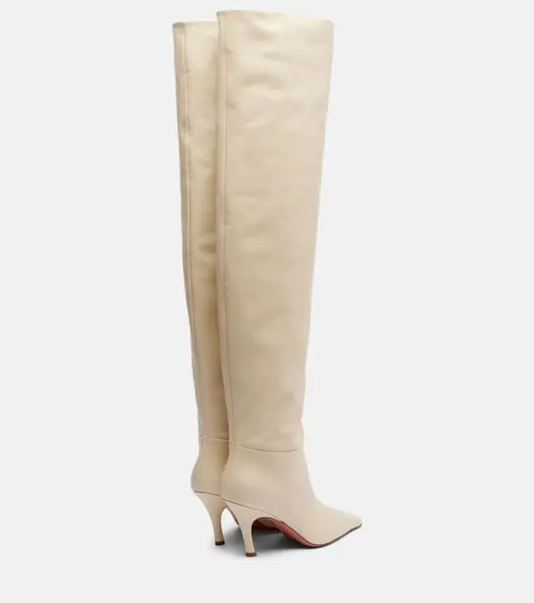 Amina Muaddi Jamie 80 Leather Over-the-knee Boots