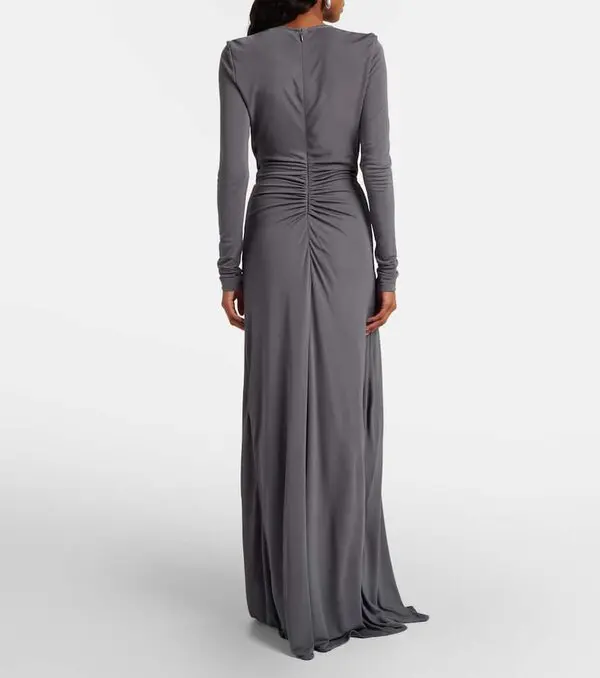 Christopher Esber Orica Embellished Jersey Maxi Dress - Blue