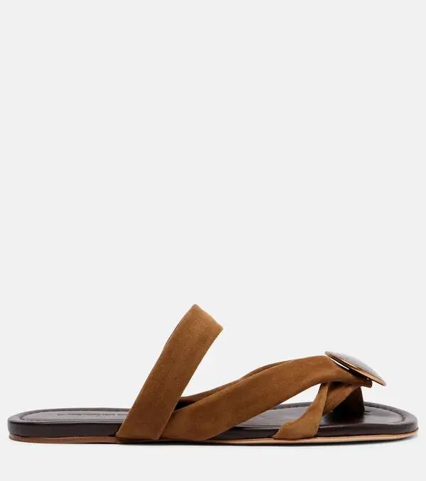 Christopher Esber Doma Embellished Suede Sandals