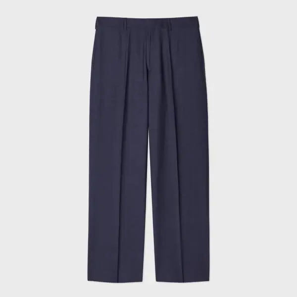 Paul Smith Straight-fit Wool And Linen-blend Trousers