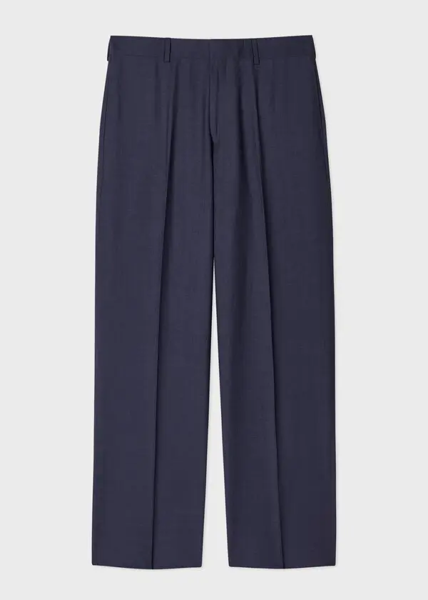 Paul Smith Straight-fit Wool And Linen-blend Trousers