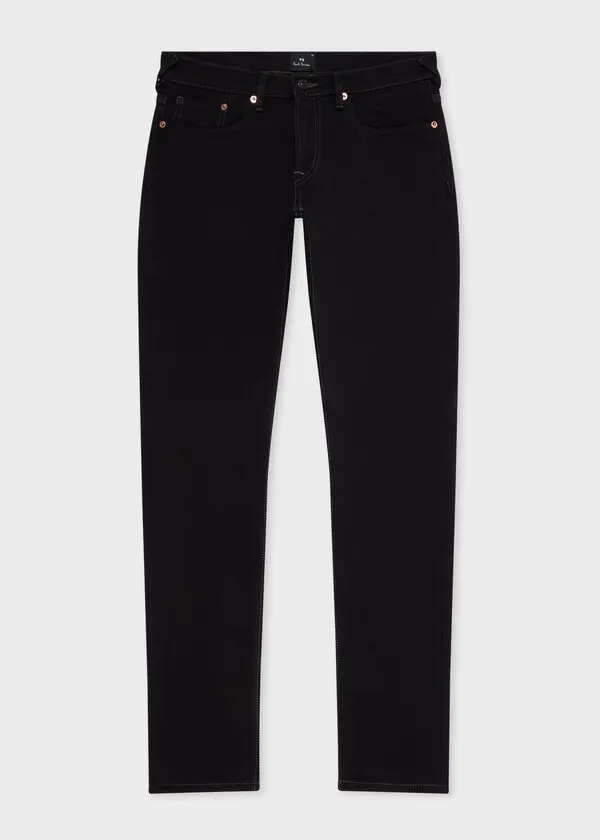 Paul Smith Tapered-fit 'organic Black Stretch' Jeans