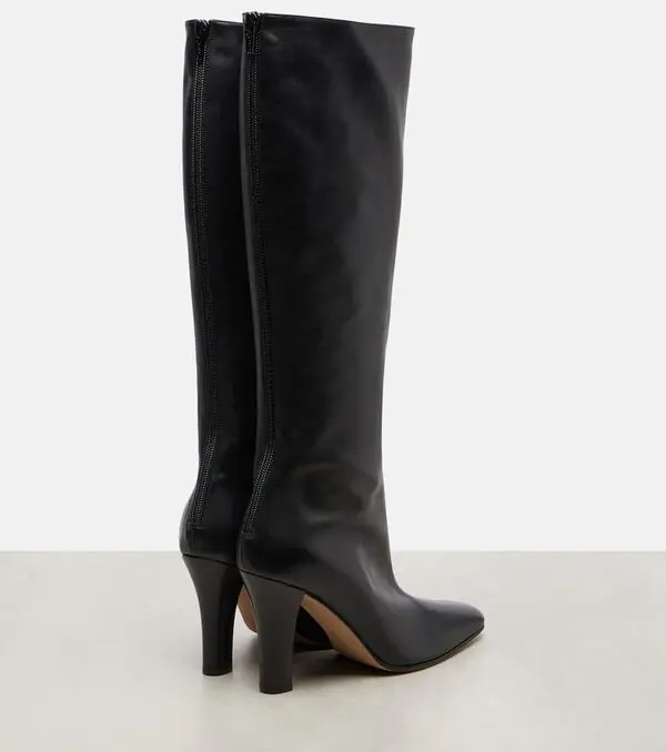 THE ROW Mona Leather Knee-high Boots