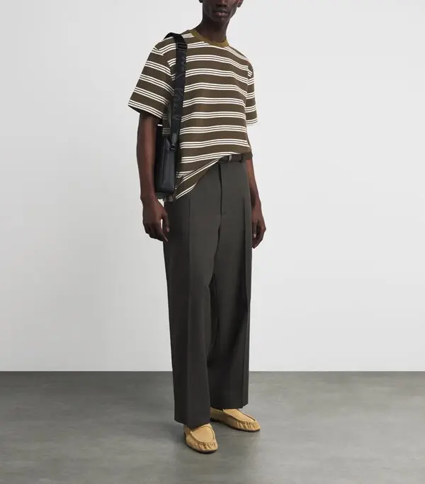 Paul Smith Cotton-blend Textured Stripe T-shirt