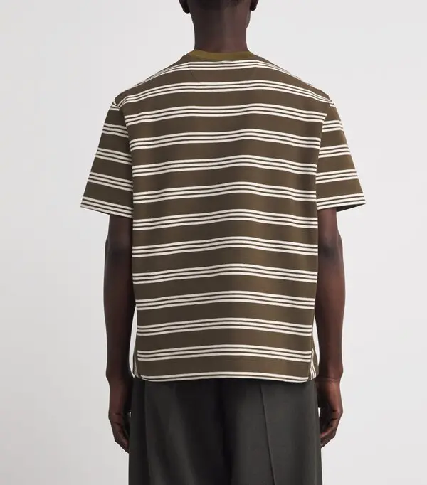 Paul Smith Cotton-blend Textured Stripe T-shirt
