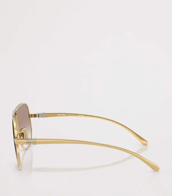 Miu Miu Metal Pilot Sunglasses