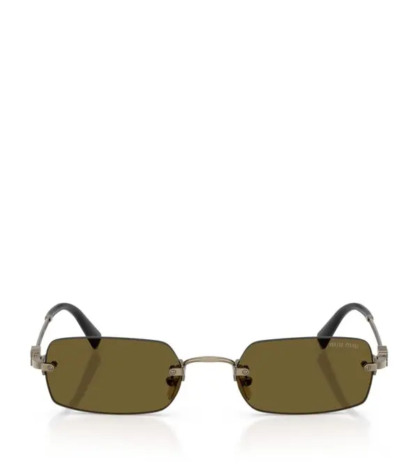 Miu Miu Metal Rectangular Sunglasses