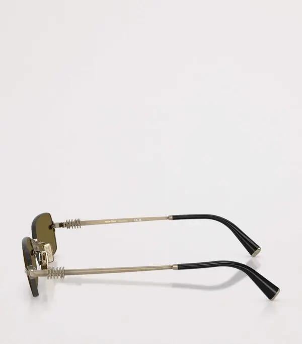 Miu Miu Metal Rectangular Sunglasses