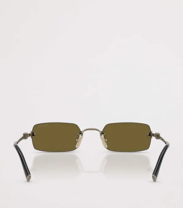Miu Miu Metal Rectangular Sunglasses