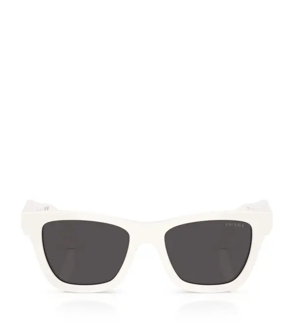 Prada Acetate Square Sunglasses - White