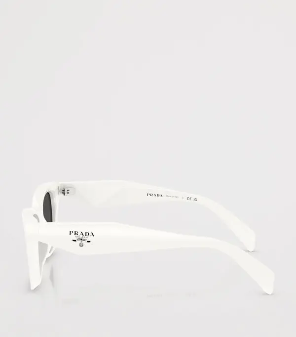 Prada Acetate Square Sunglasses - White