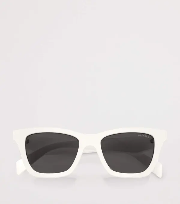 Prada Acetate Square Sunglasses - White