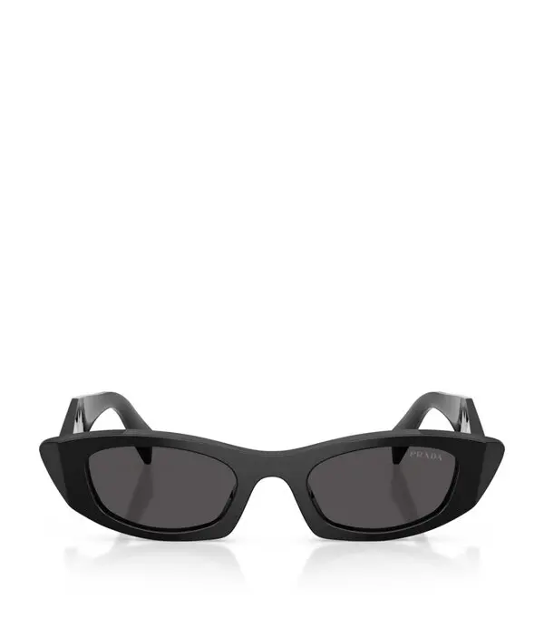 Prada Acetate Oval Sunglasses - Black