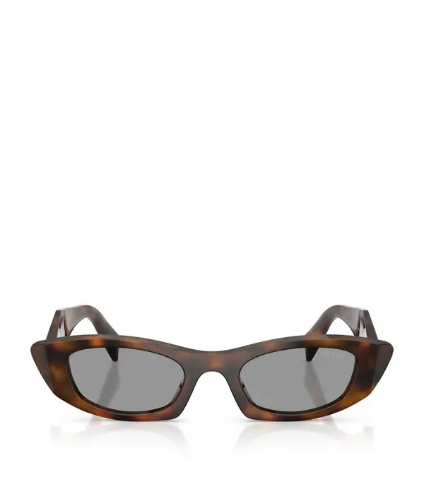 Prada Acetate Oval Sunglasses - Brown