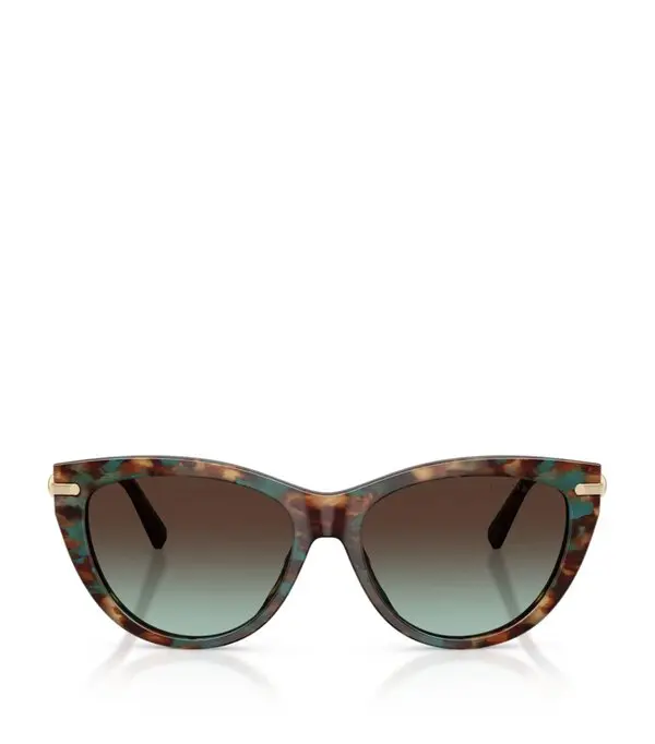 Tiffany & Co. Acetate Cat Eye Sunglasses - Brown
