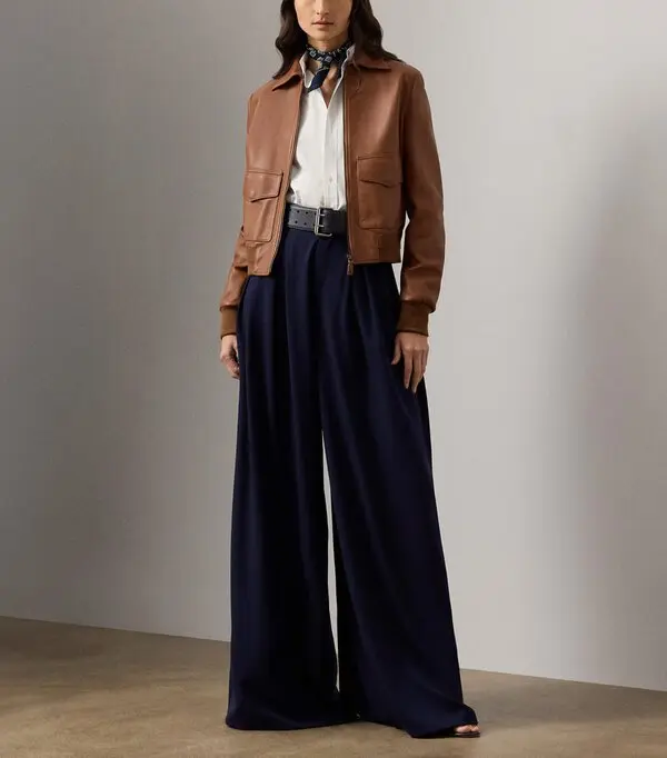 Ralph Lauren Wool Greer Wide-leg Trousers