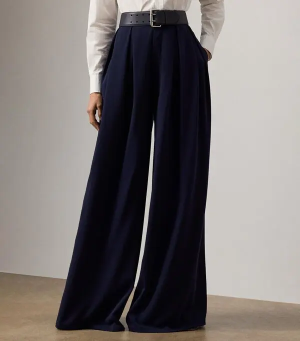 Ralph Lauren Wool Greer Wide-leg Trousers