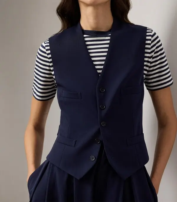 Ralph Lauren Wool Jaiden Waistcoat - Navy