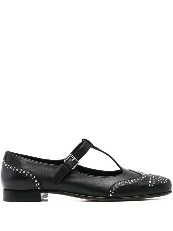 Church's Leather Mary Jane Ballerinas - Black