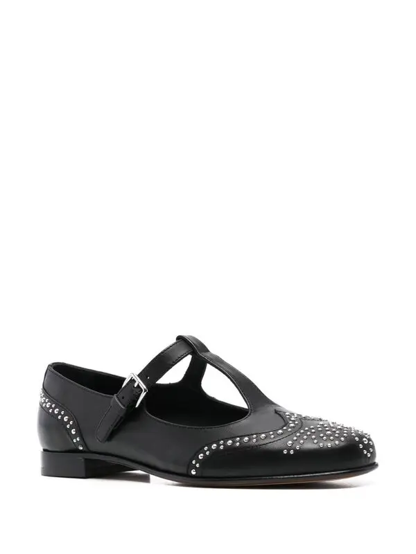 Church's Leather Mary Jane Ballerinas - Black